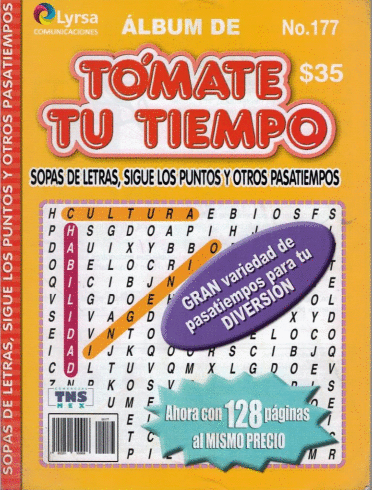 SOPA DE LETRAS TOMATE TU TIEMPO 177 - Librería León